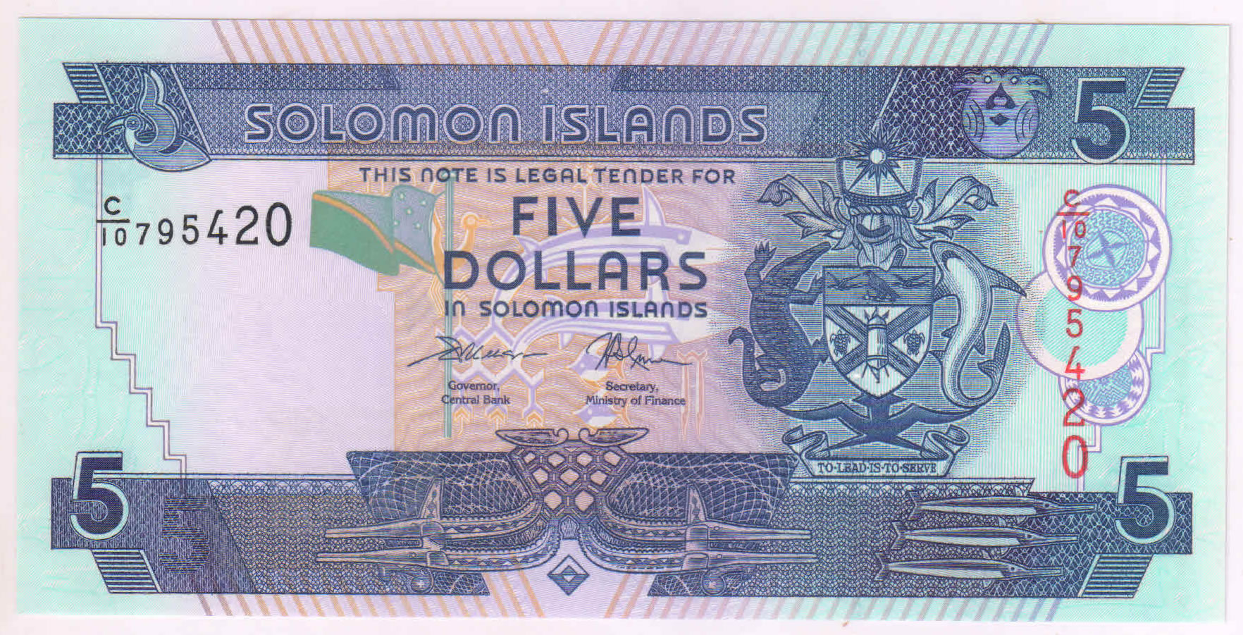 Solomon Island - 5 dollars 2004 - 11 unc currency note - KB Coins ...