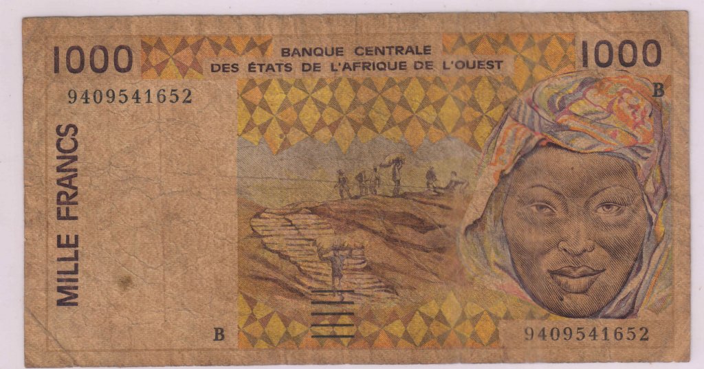 BENIN - West African States - 1000 Francs currency note - KB Coins ...