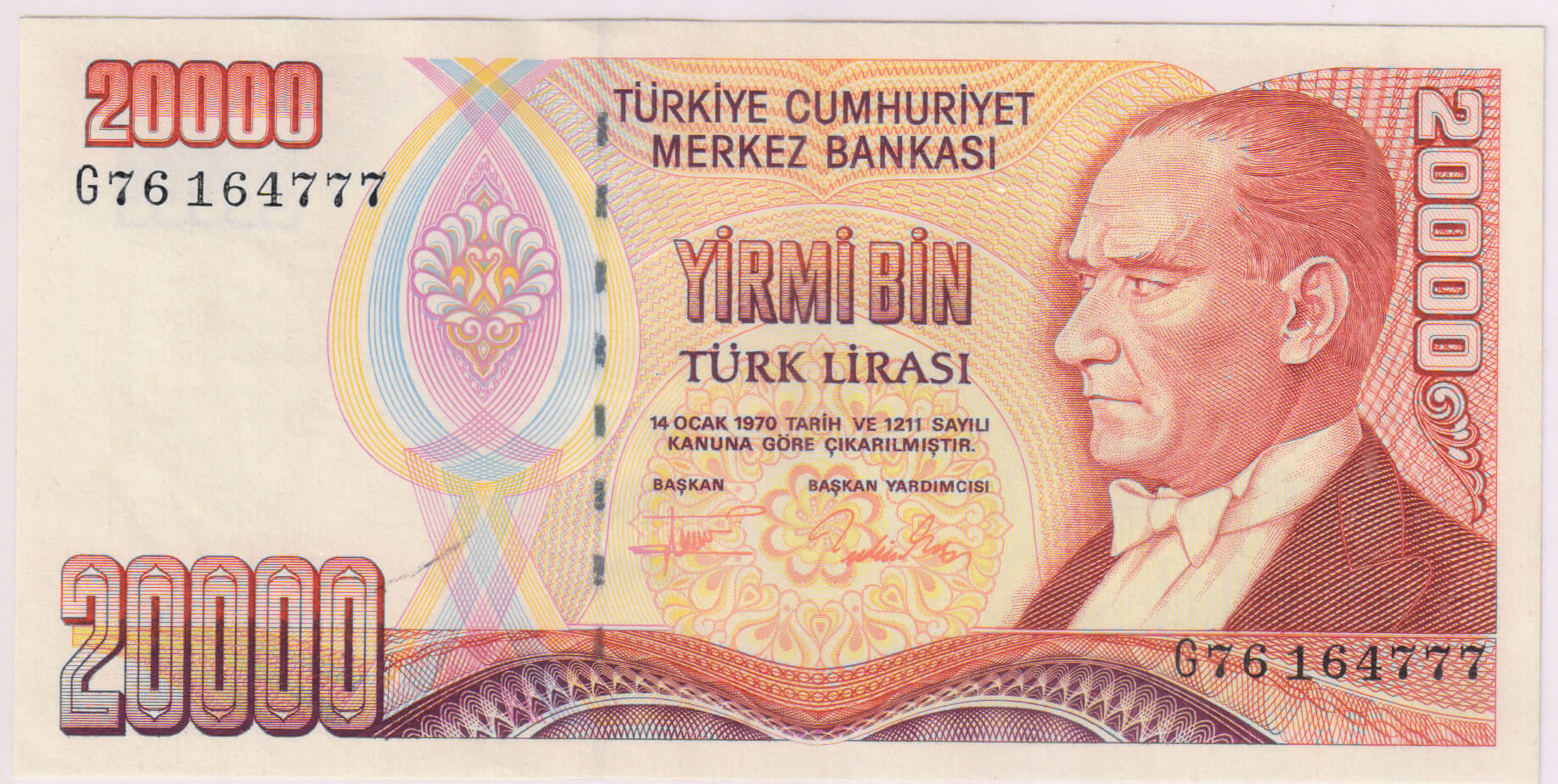 Turkey - 20000 lirasi unc currency note - KB Coins & Currencies