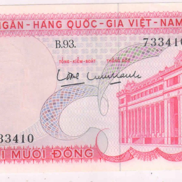 South Vietnam - 20 dong 1969 unc currency note - KB Coins & Currencies