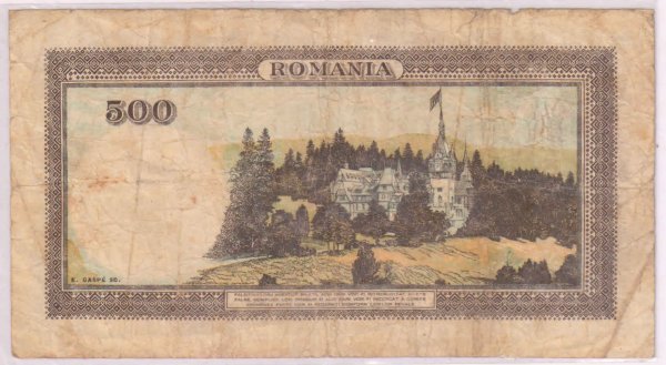 Romania - 500 lei 1942 provisional issue used currency note - KB Coins ...