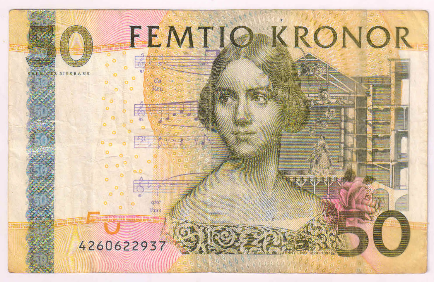 SWEDEN – 50 KRONOR 1991 Vf currency note - KB Coins & Currencies
