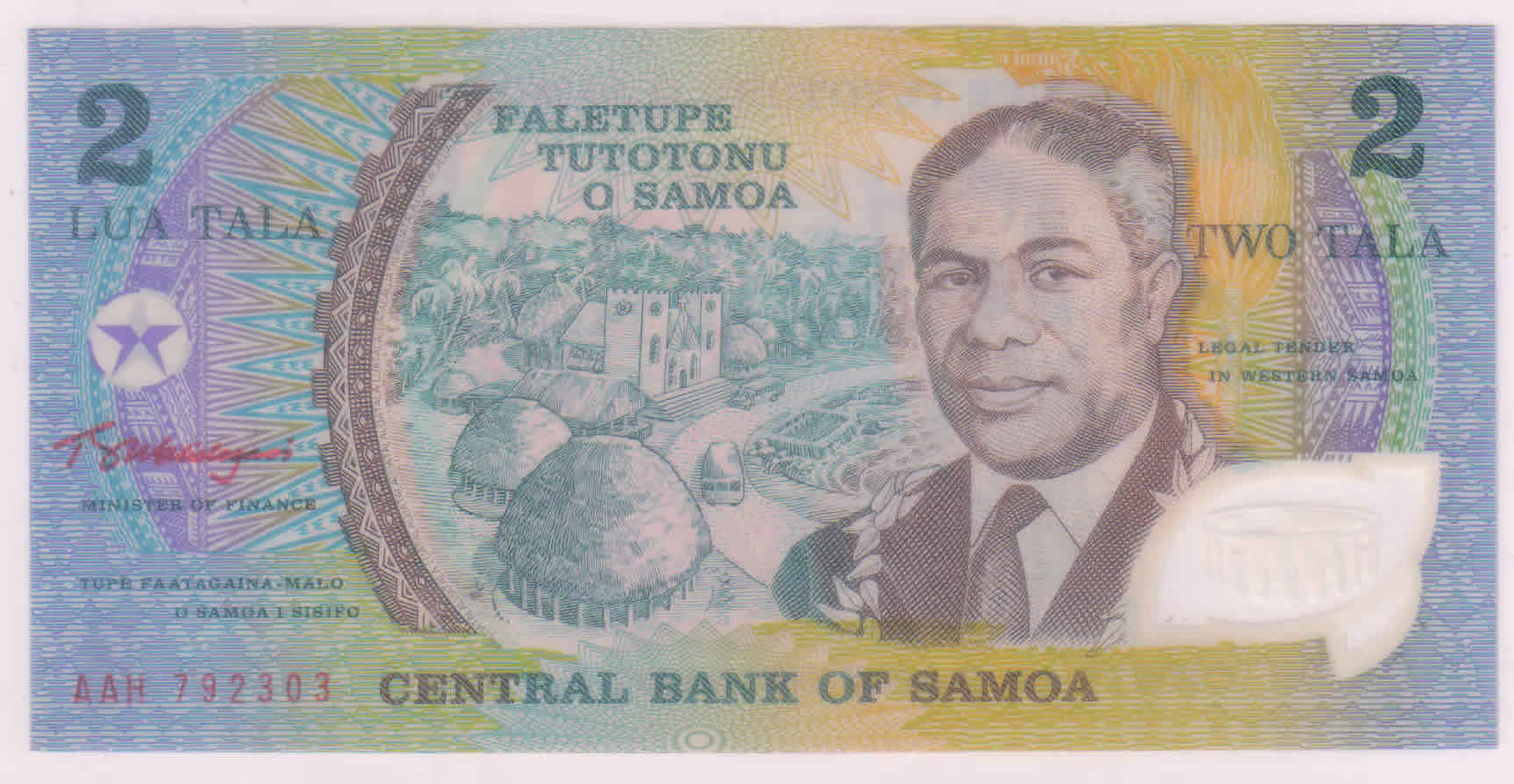 Samoa – 2 tala , 1990 - 2009 unc polymer currency note - KB Coins ...