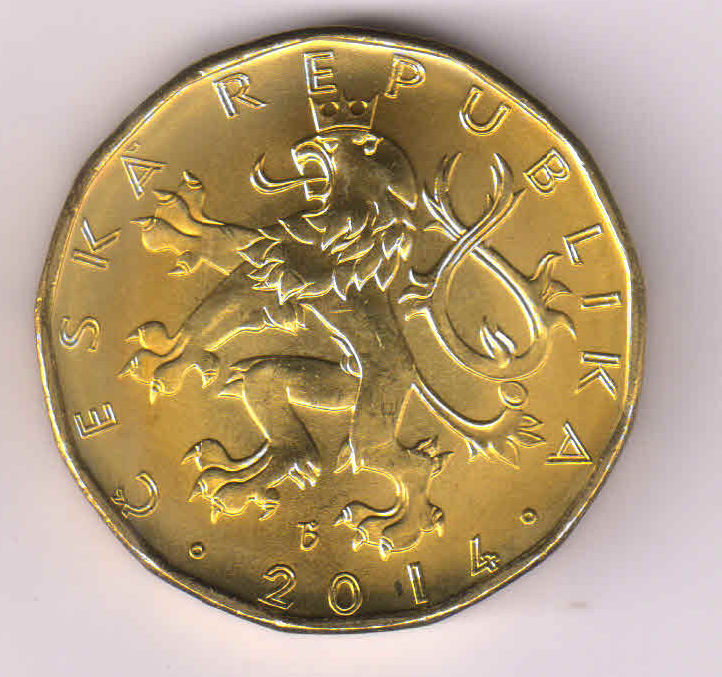 Czech rep. 20 kc 2014 unc coin - KB Coins & Currencies