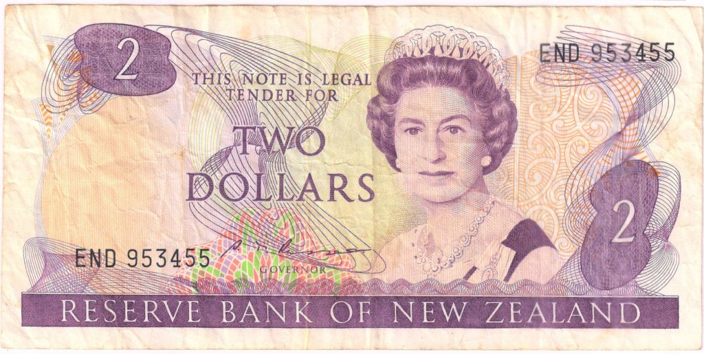 New Zealand - 2 dollars 1981 - 92 vf currency note - KB Coins & Currencies