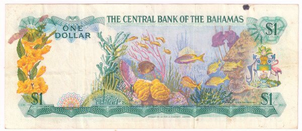 Bahamas - 1 dollar 1974 vf currency note - KB Coins & Currencies