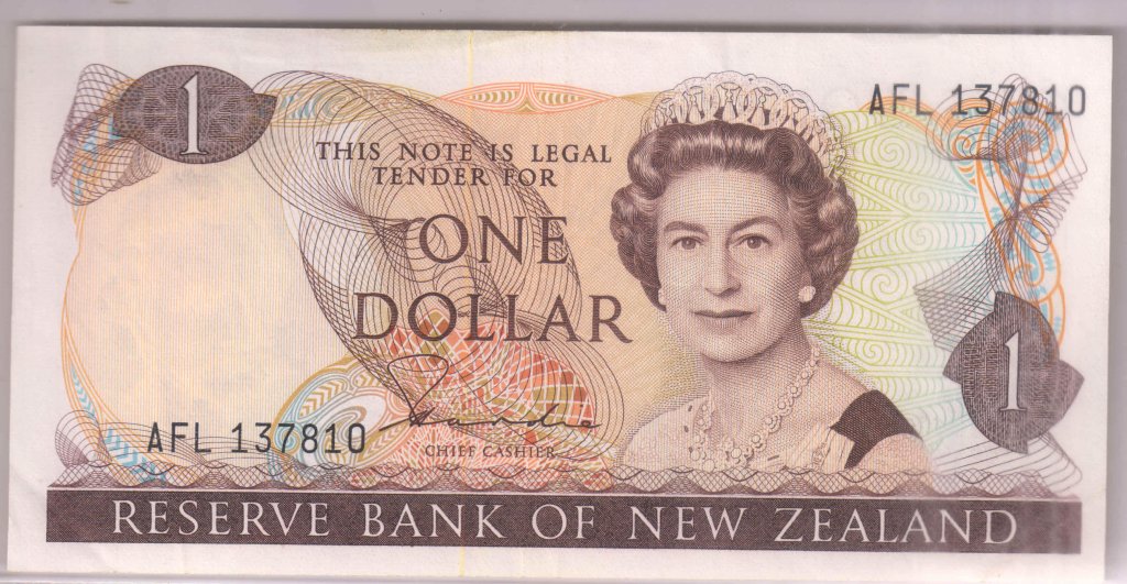 New Zealand - 1 dollar 1981 - 92 aunc currency note - KB Coins & Currencies