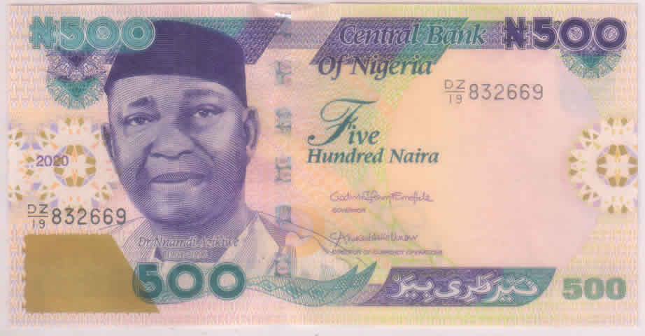 Nigeria - 500 Naira unc currency note - KB Coins & Currencies