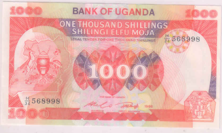 Uganda - 1000 shillings unc currency note - KB Coins & Currencies