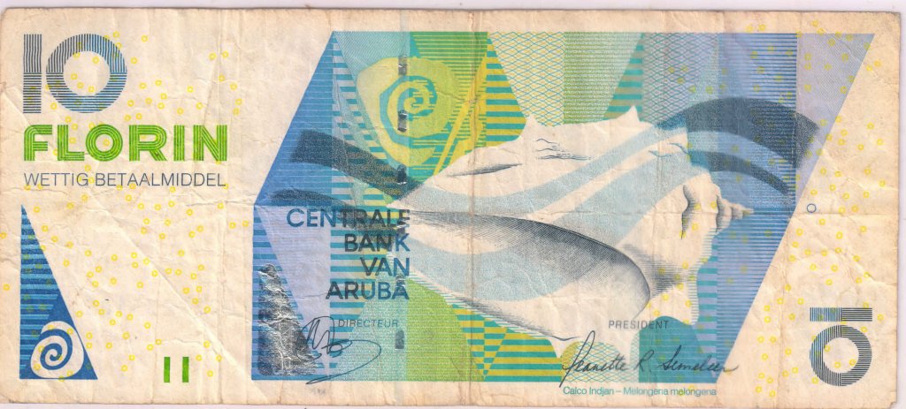 Aruba - 10 florin 2012 vf currency note - KB Coins & Currencies