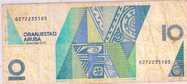 Aruba - 10 florin 2012 vf currency note - KB Coins & Currencies