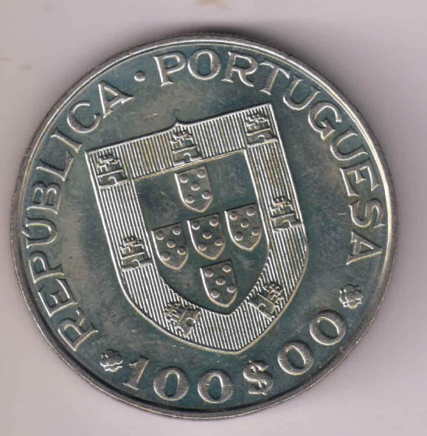 Portuguese - 100 escudos 1987, coin - KB Coins & Currencies