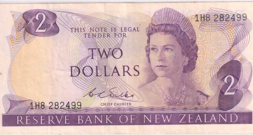 New Zealand - 2 dollars 1967 - 81 vf currency note - KB Coins & Currencies