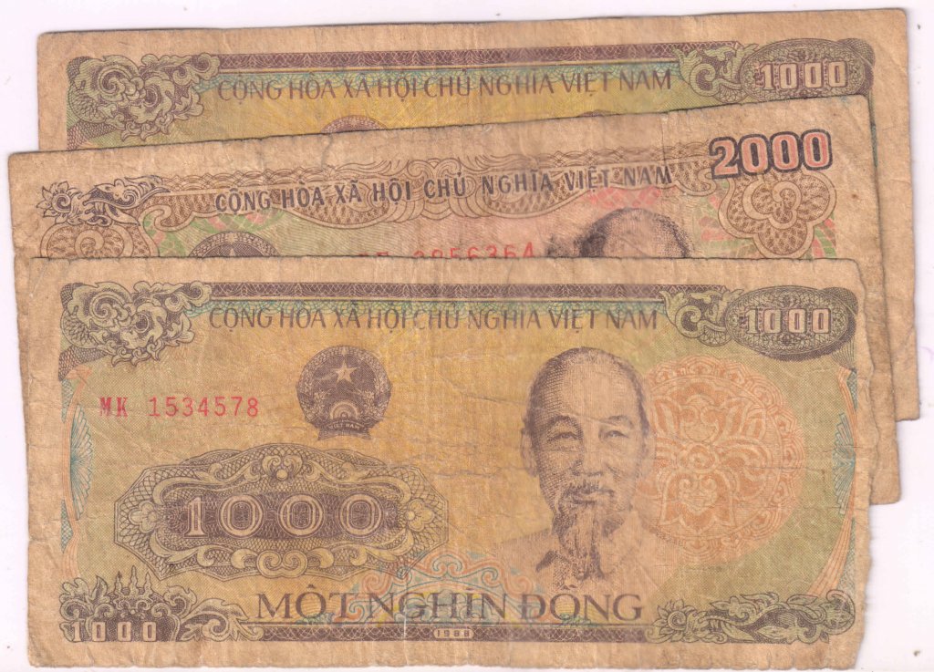 Vietnam - 100 dong 1988 vg 3 currency notes - KB Coins & Currencies