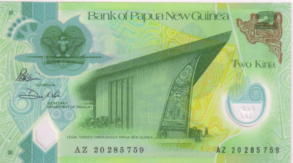 Papua New Guinea - 2 Kina 2007 - 14 polymer Unc currency note - KB ...