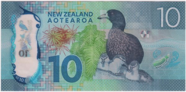New Zealand 10 dollars 2015 polymer vf currency note - KB Coins ...