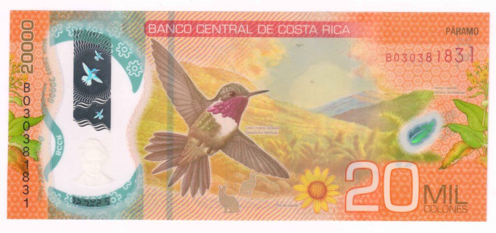 Costa Rica - 20000 colones 2019 unc polymer currency note - KB Coins ...