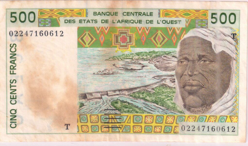 Togo - West African States - 500 frs 1981 - 90 Vf currency note - KB ...