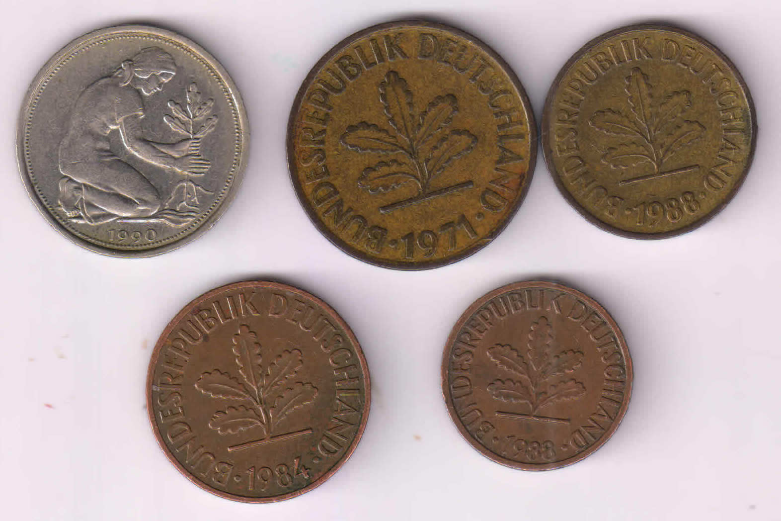 Germany - set of 5 coins - KB Coins & Currencies