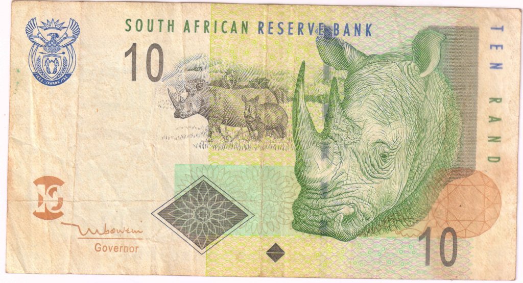 South Africa – 10 rand vf currency note - KB Coins & Currencies