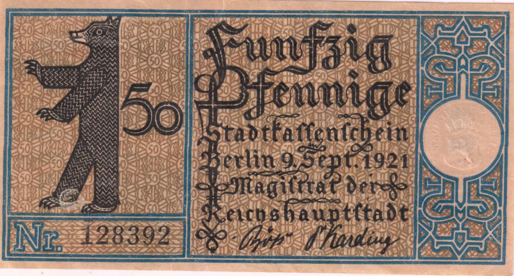German notgeld 5 different 1919 -22 vf currency note R2 - KB Coins ...