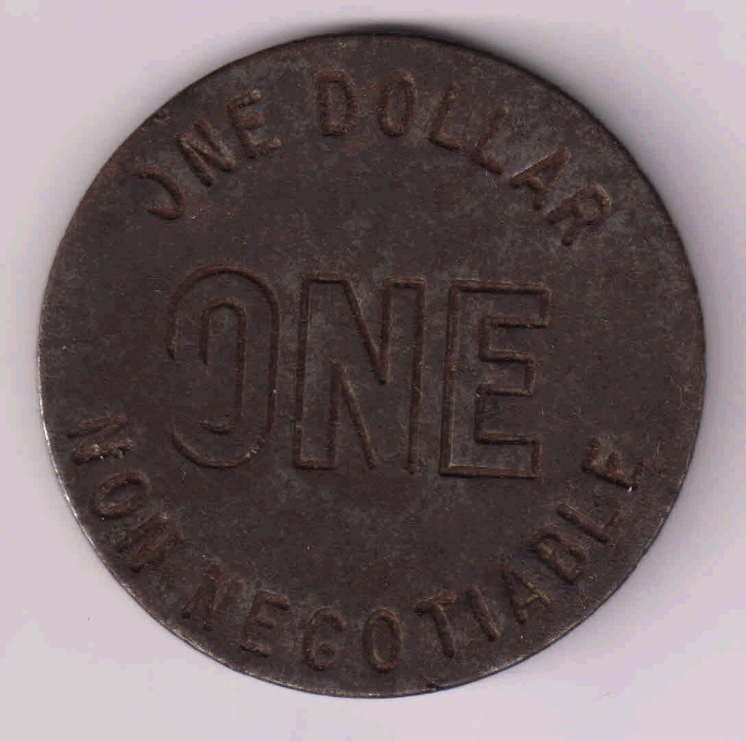 Usa - 1 $ Non negotiable 22 gms iron token - KB Coins & Currencies