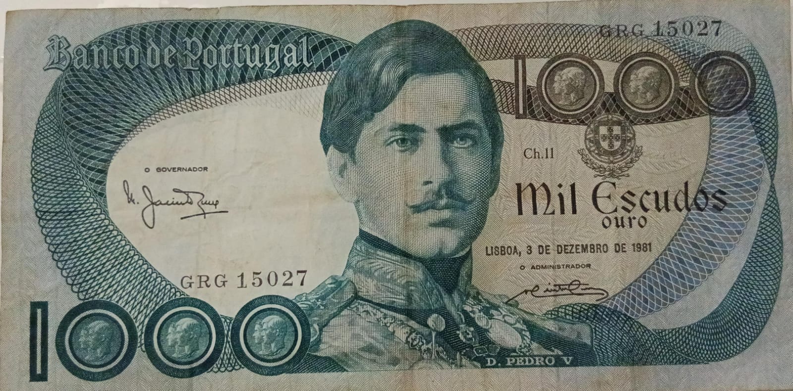 Portuguese - 1000 Escudos 1981 vf currency note - KB Coins & Currencies