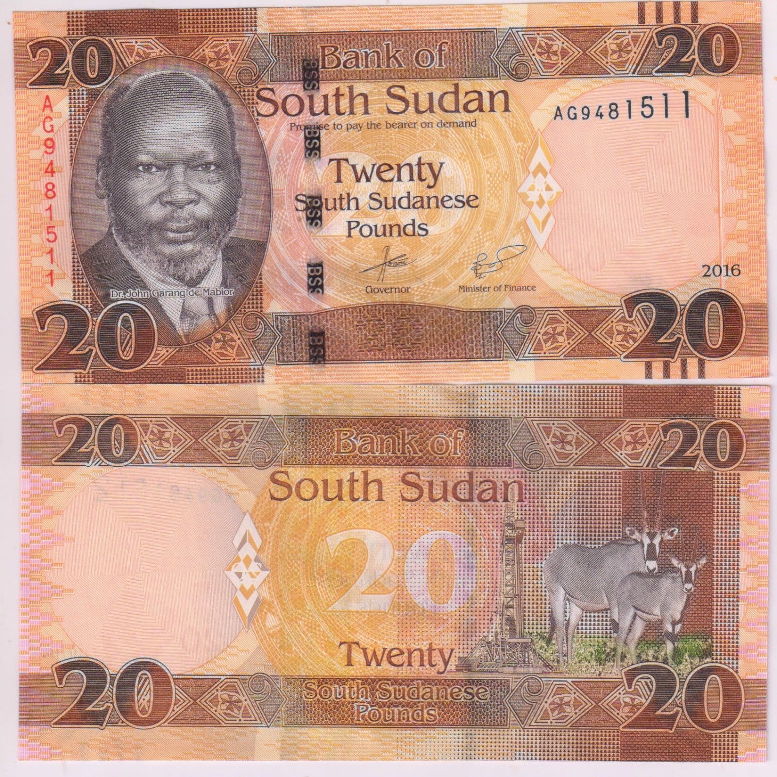 South Sudan 20 Pound Unc 2016 Currency Note KB Coins Currencies South Sudan 20 Pound Unc 2016 Currency Note KB Coins Currencies