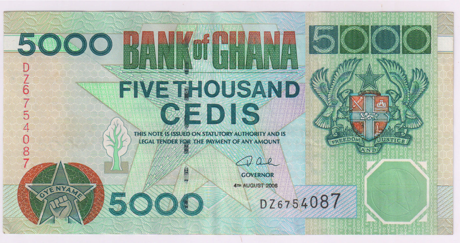 Ghana 5000 Cedis 2006 Currency Note KB Coins Currencies ghana-5000-cedis-2006-currency-note-kb-coins-currencies