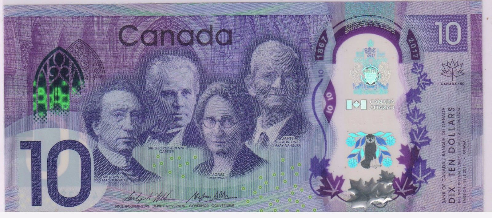 Canada 10 dollars Polymer Unc currency note - KB Coins & Currencies