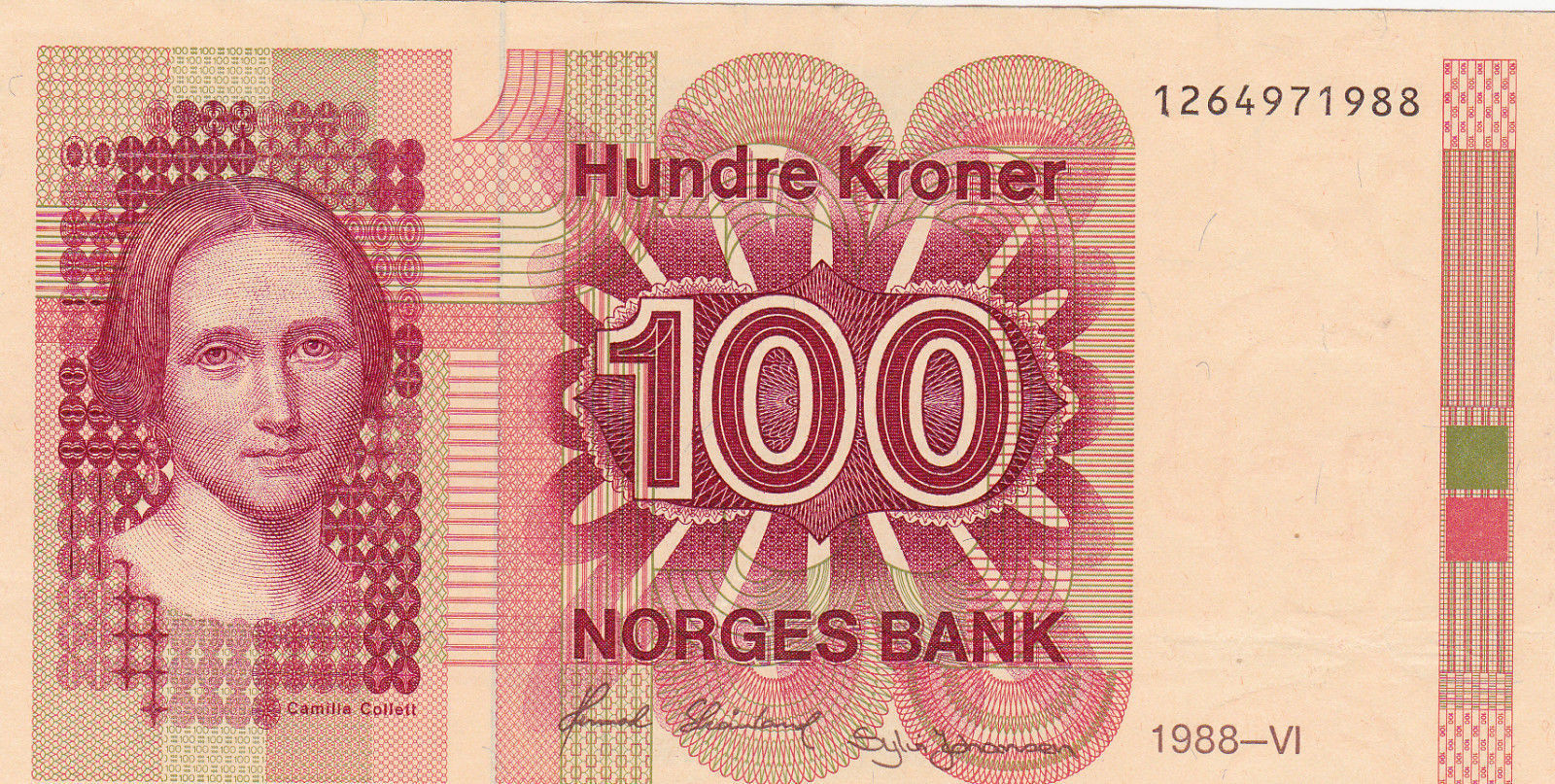 NORWAY (P43) 100 Kroner 1988 currency note - KB Coins & Currencies