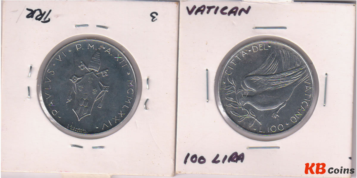 Vatican - 100 lira comm. issue coin - KB Coins & Currencies