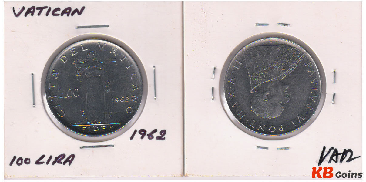 Vatican - 100 lira 1955 - 62 coin - KB Coins & Currencies