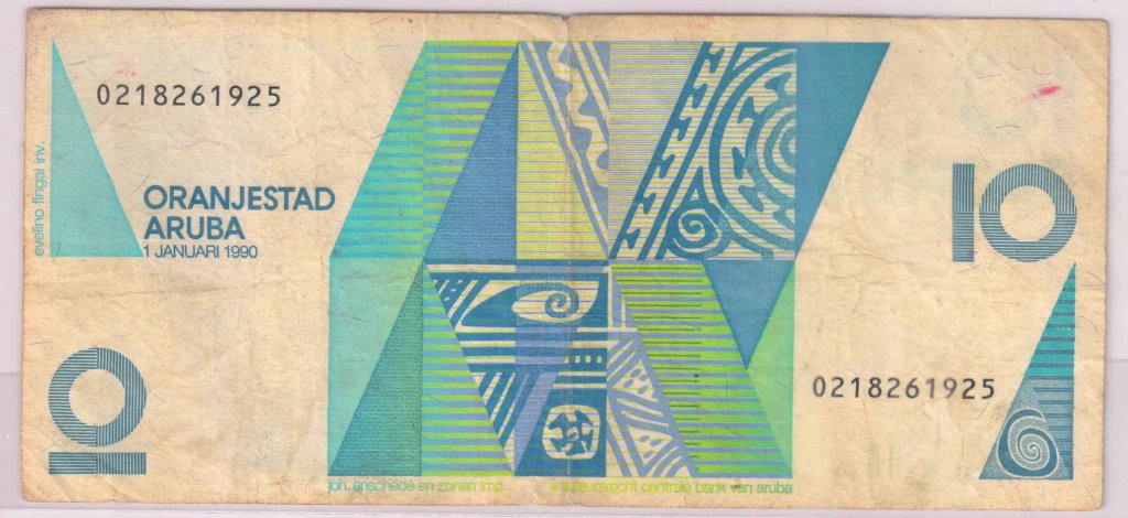 Aruba - 10 florin 2012 vf currency note - KB Coins & Currencies