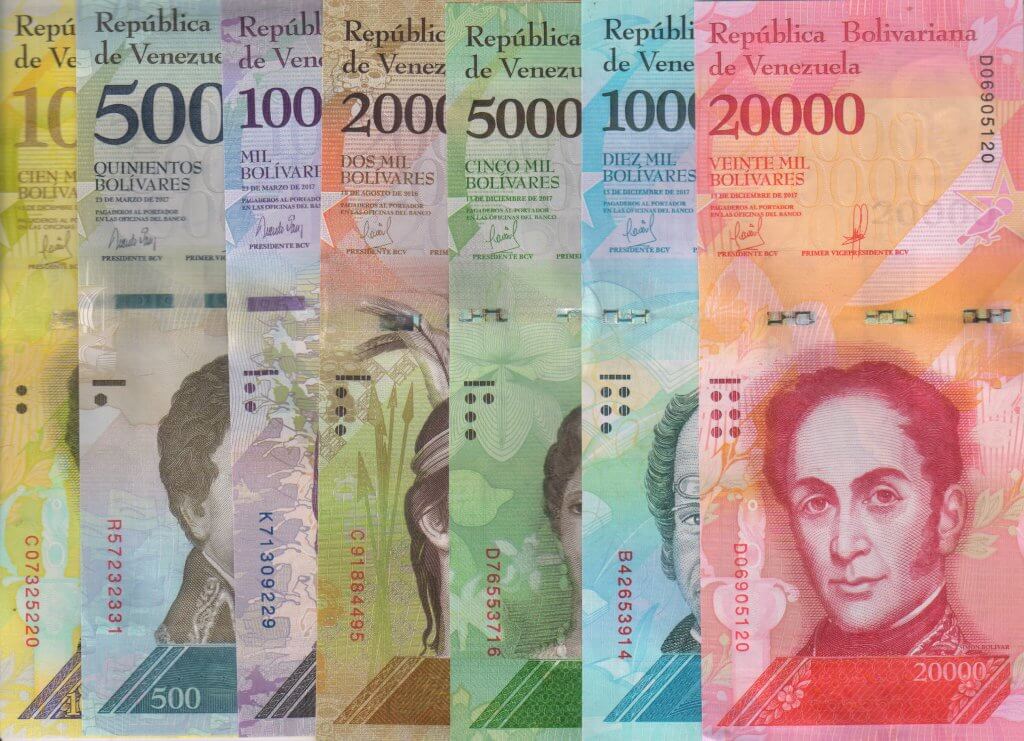 Venezuela - 100 - 20000 bolivares set of 7 Unc currency notes - KB ...