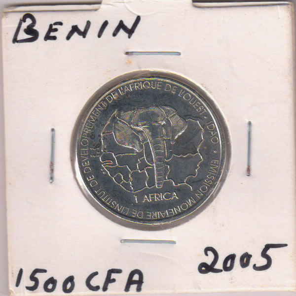 Benin - 1500 cfa 2005 coin - KB Coins & Currencies