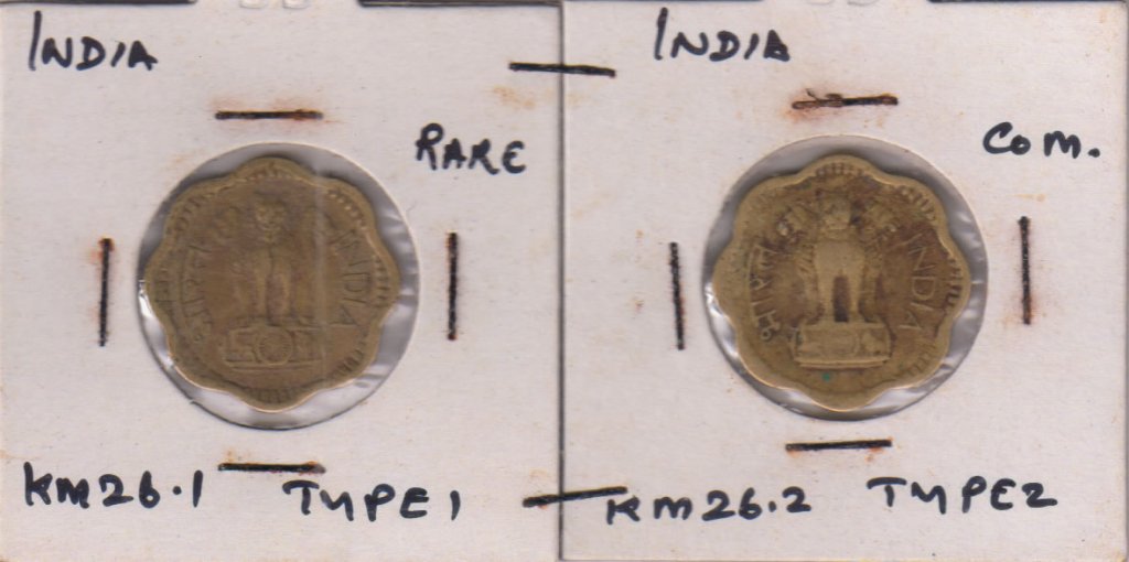 India rep. - 10 paisa 1968 Large D & common D , 2 coins - KB Coins ...