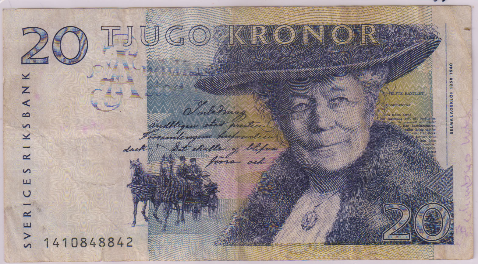 sweden - 20 kroner 1997 - 2008 vf currency note - KB Coins & Currencies