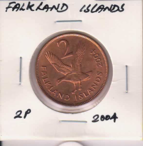 Falkland - 2 pence 2004 ,unc coin - KB Coins & Currencies
