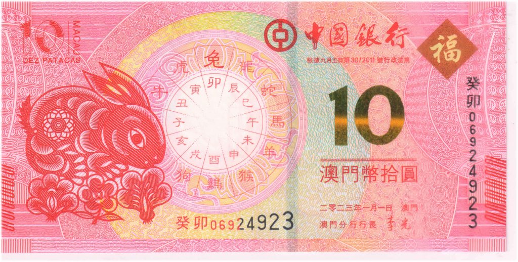 Macau - 10 dollars 2022 , unc currency note - KB Coins & Currencies