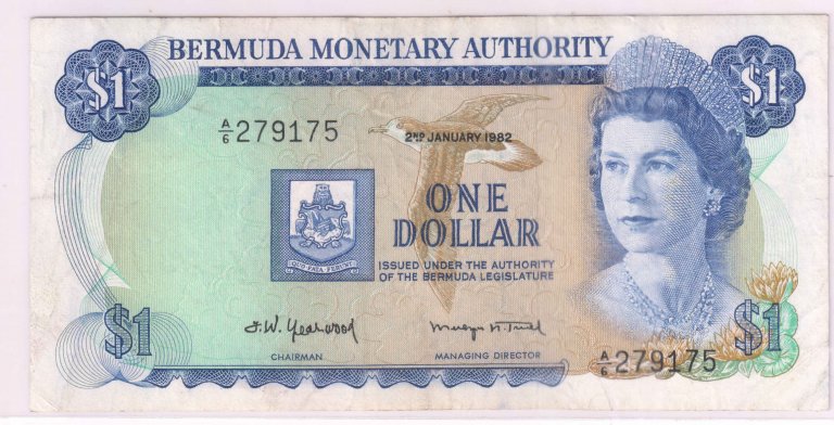 Bermuda - 1 dollar 1982 vf currency note - KB Coins & Currencies