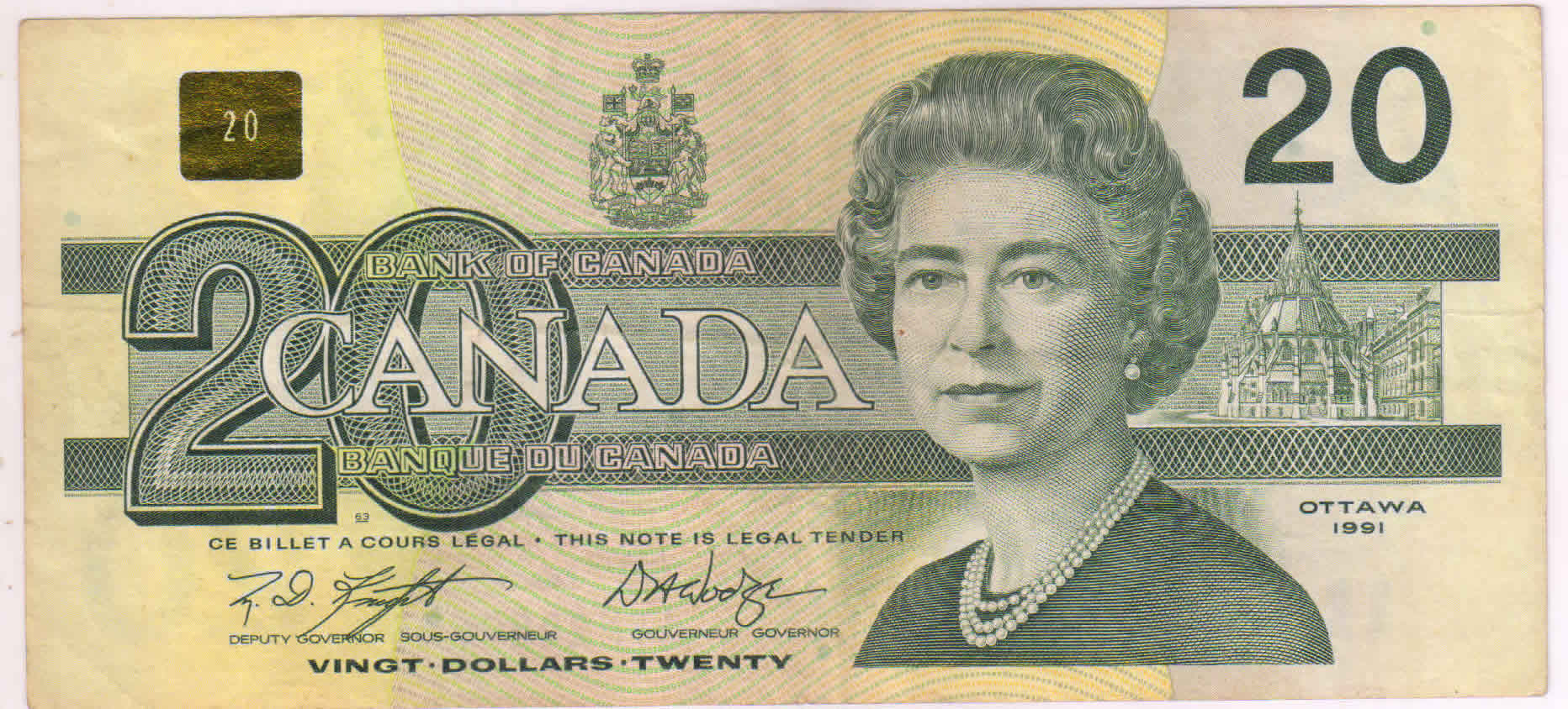 Canada 20 dollars 1991 vf currency note KB Coins Currencies
