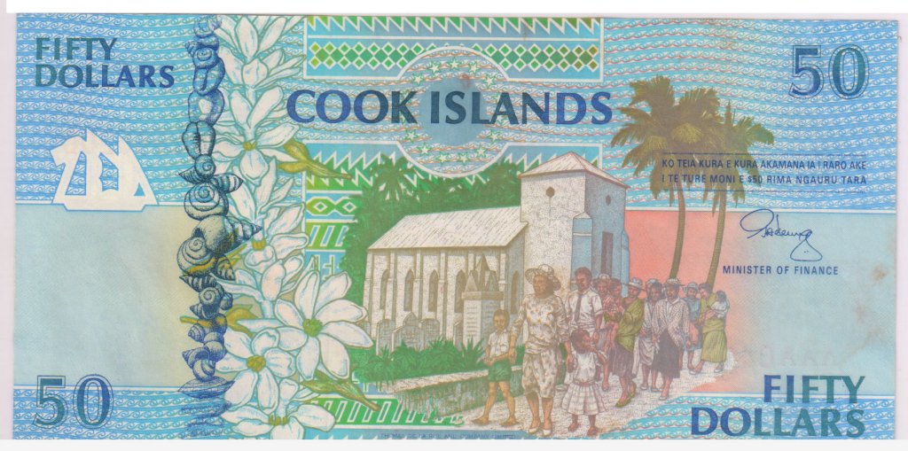 Cook Island - 50 dollars unc currency note - KB Coins & Currencies