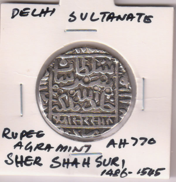 Delhi Sultanate - rupee Sher Shah Suri 1486 - 1545 Ad silver coin - KB ...
