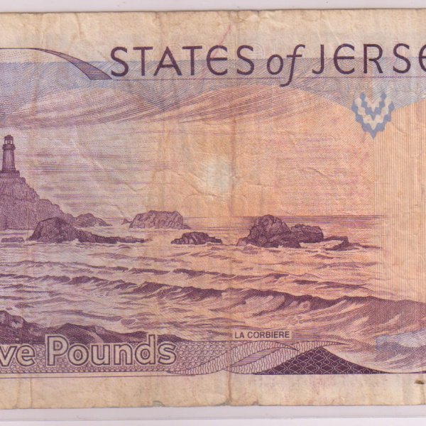 Jersey - 5 pounds vf currency note - KB Coins & Currencies