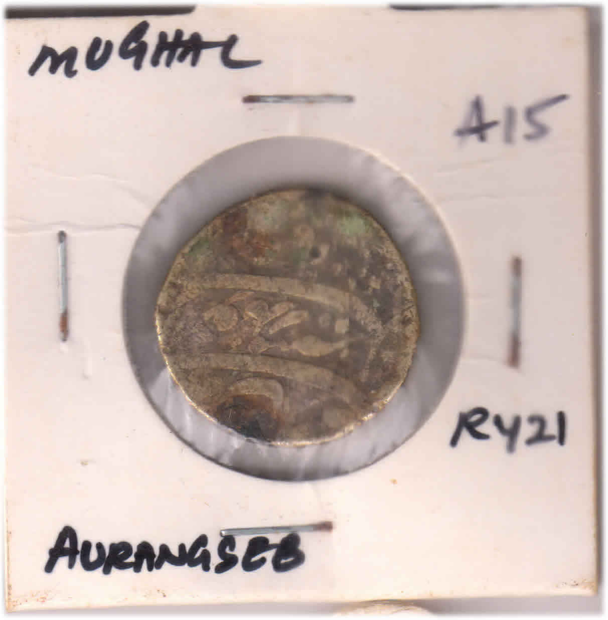 Mughal – rupee , Aurangzeb 1658 - 1707 Ry 21, silver coin A15 - KB ...