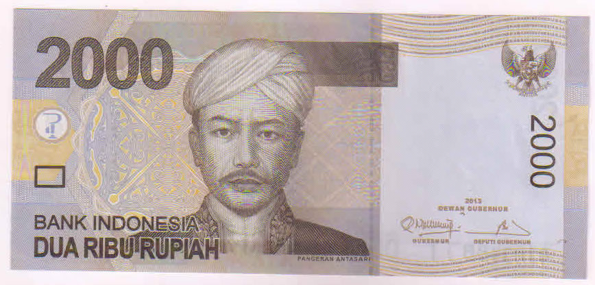 Indonesia - 2000 rupiah 2013, unc currency note - KB Coins & Currencies