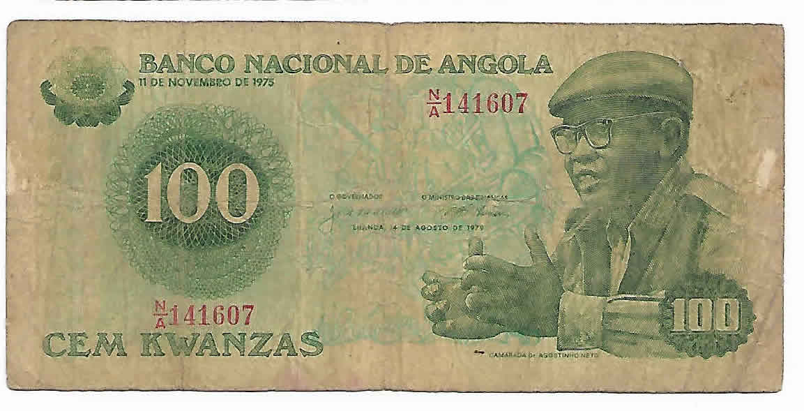 Angola peoples republic – 100 kwanzas 1979 used currency note - KB ...