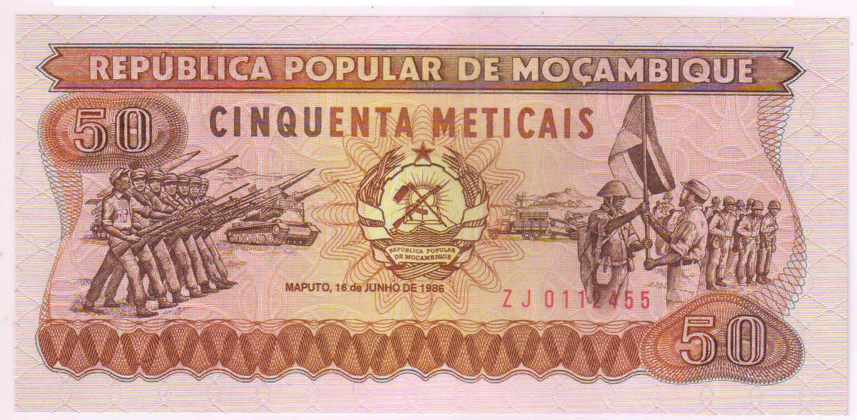 Mozambique – 50 meticais 1986 unc currency note - KB Coins & Currencies Mozambique – 50 meticais 1986 unc currency note - KB Coins & Currencies