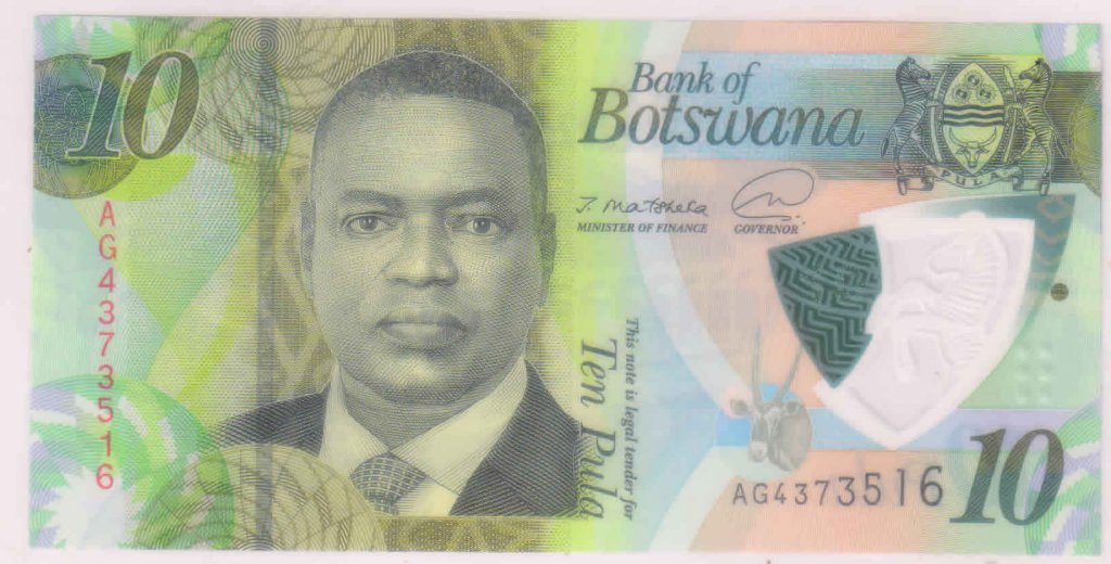 Botswana – 10 pula 2020 unc polymer currency note - KB Coins & Currencies